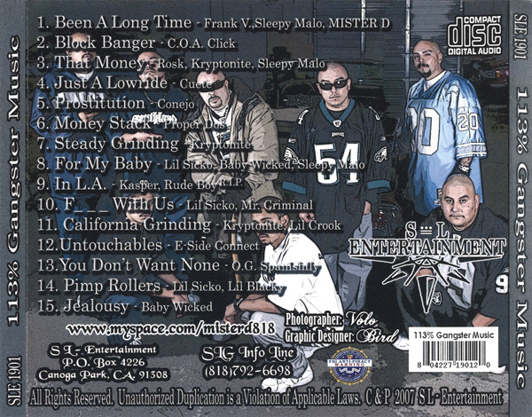 113% Gangster Music - CalifaRap - Chicano Rap news, interviews and more